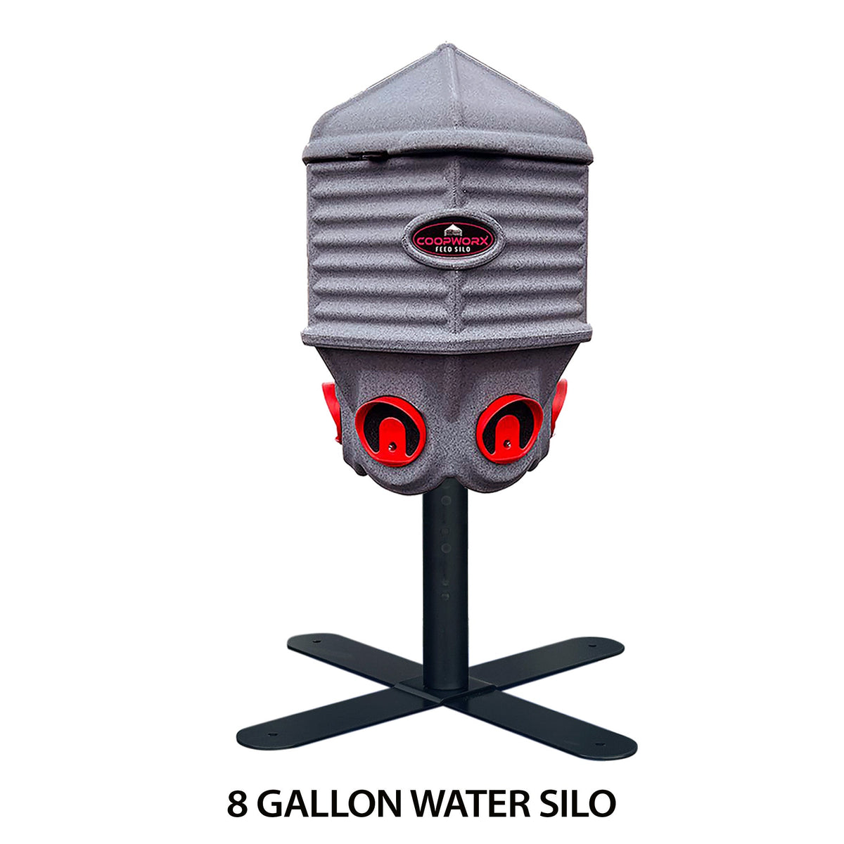 CoopWorx Water Silo 8 Gallons with Optional Base Styles & Auto Water F ...